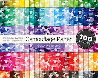 Ombre Digital Paper 100 Rainbow Colors Solid Soft Tinted Ombre Gradient ...