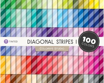 Striped Digital Paper | Etsy