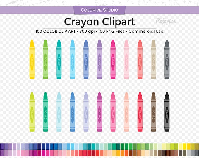 Crayons Clipart, Rainbow, Color Palette, Colorful, Illustrations, Back ...