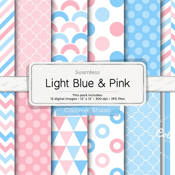 Light Blue and Pink - Etsy