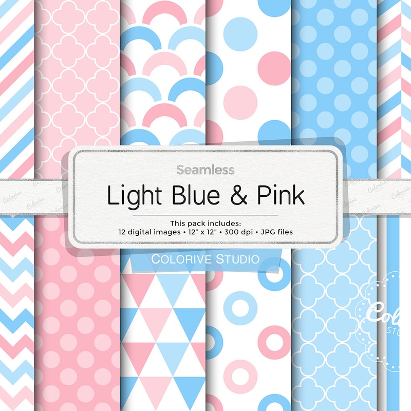 Light Blue and Pink - Etsy