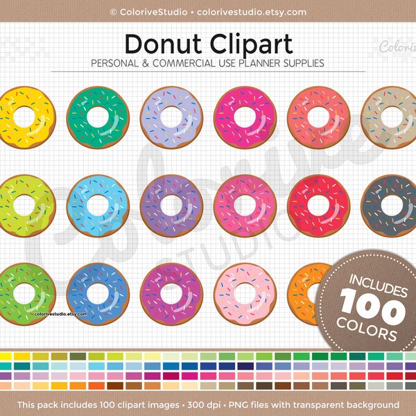 Donut Illustration - Etsy