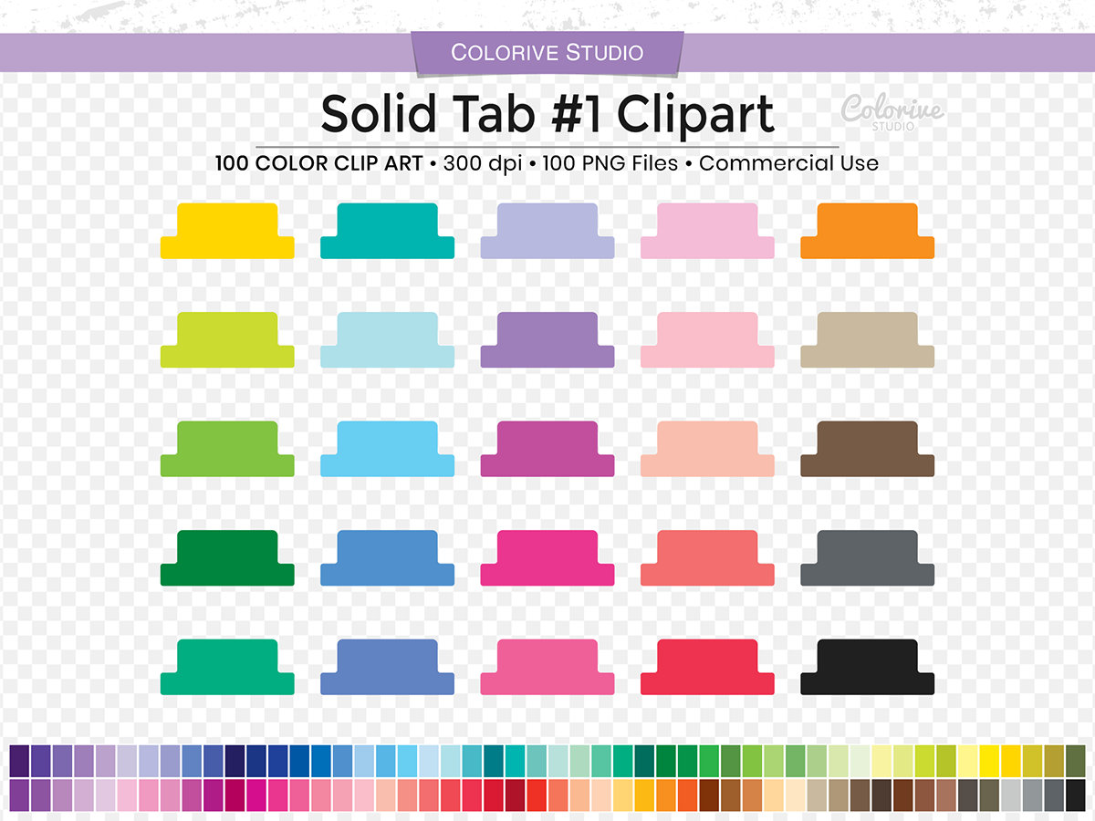 10 Tab Write On Dividers Clipart
