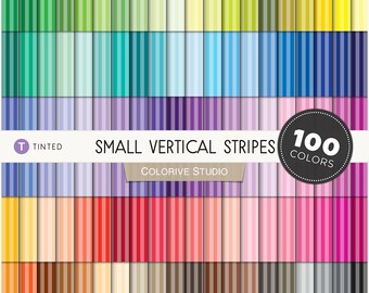 Tinted Horizontal Stripes Digital Paper 100 Rainbow Colors | Etsy