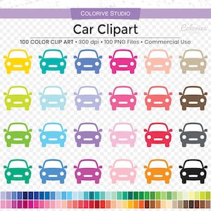100 Car Clipart Rainbow Colors Vehicle Travel Clip Art Png Planner ...