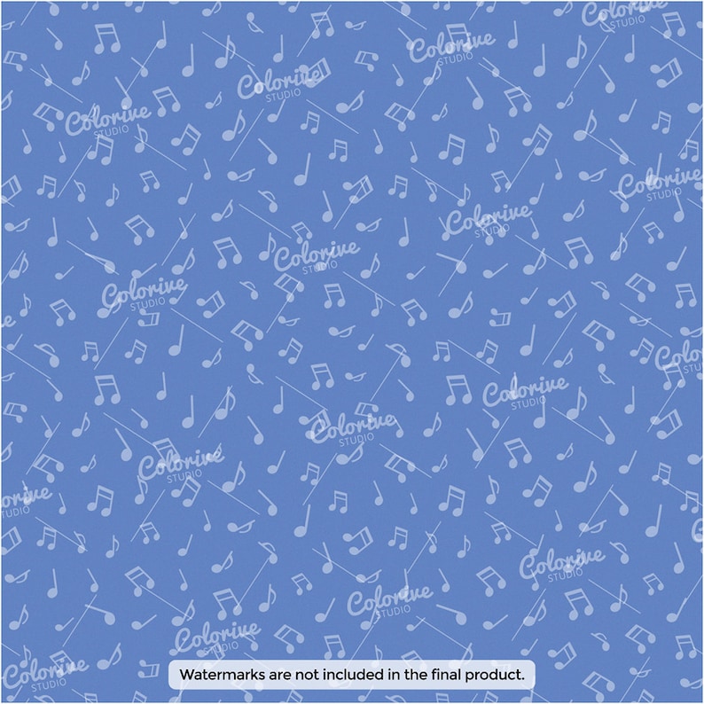 Musical Notes Digital Paper: 100 Rainbow Colors (PDF Pattern) - Etsy