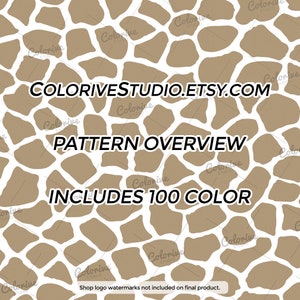 Giraffe Digital Paper 100 Rainbow Colors Wild Animal Print - Etsy