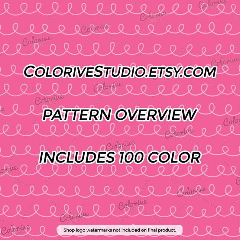 Tinted Doodle Loops Digital Paper 100 Rainbow Colors Hand - Etsy