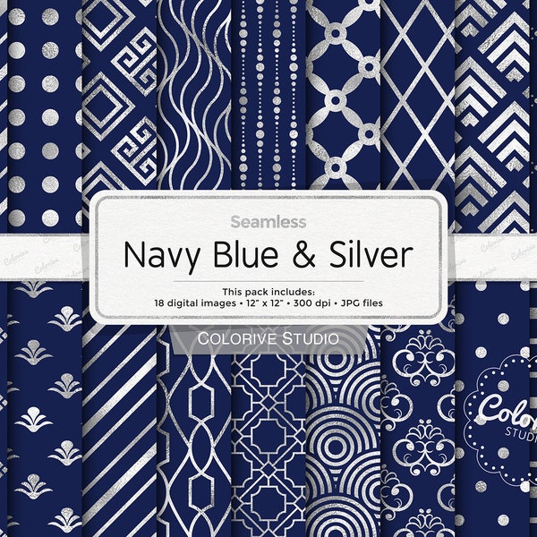 Navy Blue Patterns - Etsy