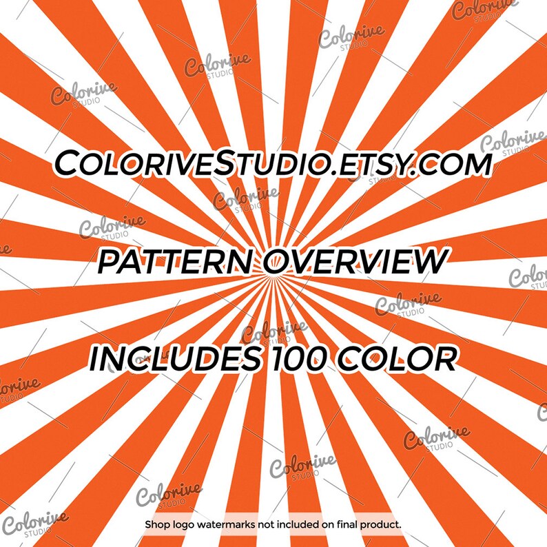 Starburst digital paper 100 rainbow colors fun sunburst light | Etsy