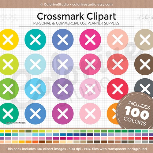 100 Checkmark Clipart Tick Mark Clip Art Rainbow Colors - Etsy