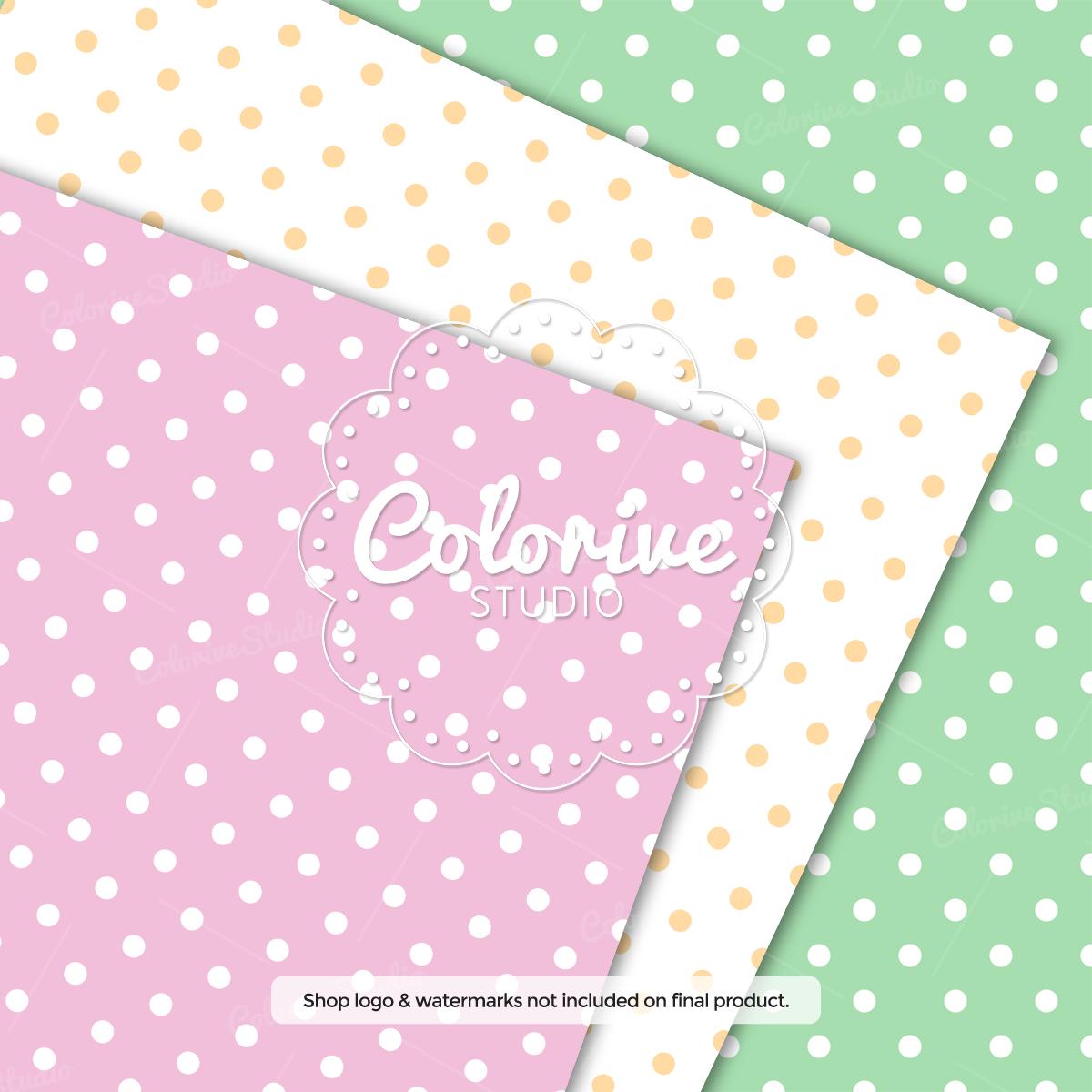 Pastel Polka Dot Digital Paper: Rainbow Scrapbook Pattern (digital ...