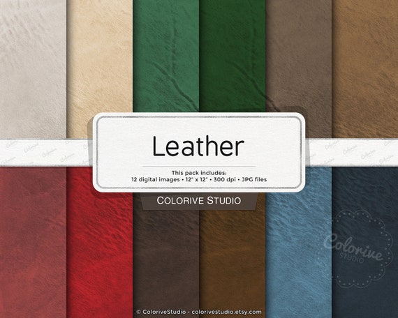 Leather Digital Paper Natural and Colored Leather Background - Etsy