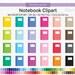 100 Notebook Clipart in Rainbow Colors Journal Notes Keeper Png Clip ...