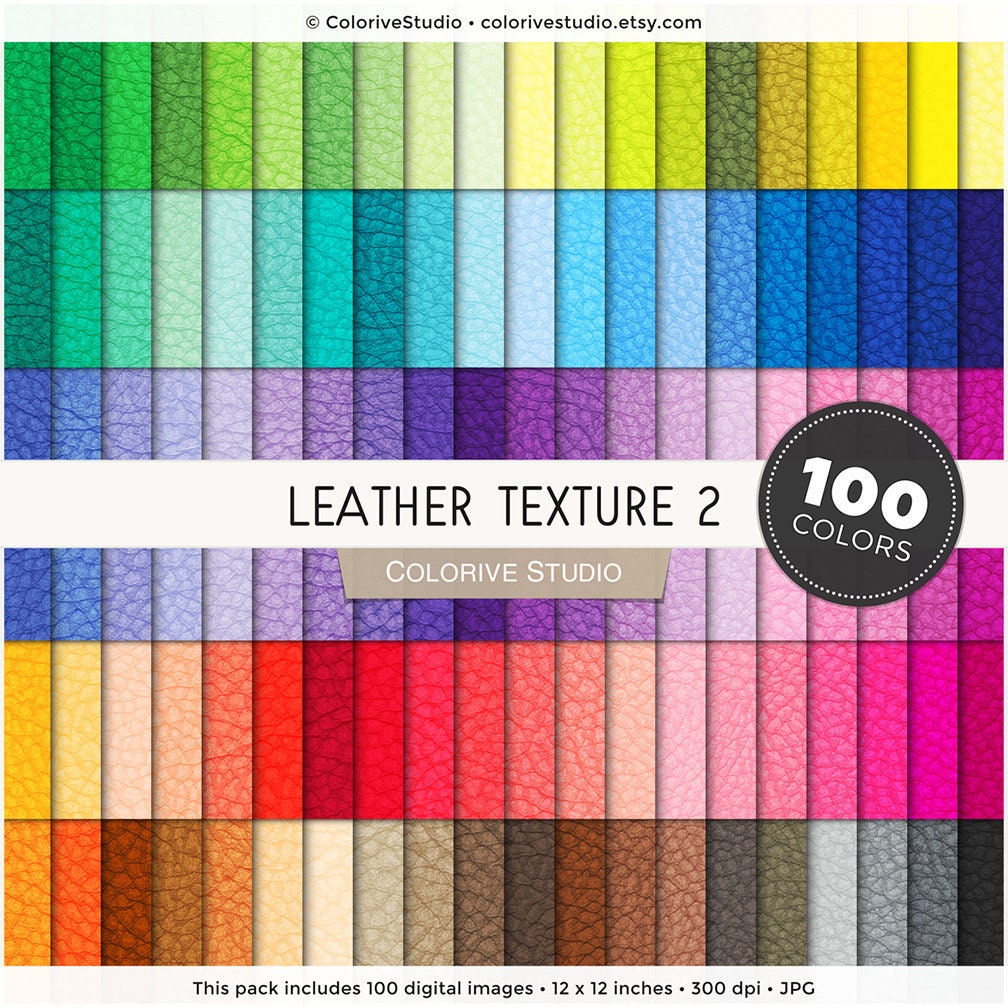 Leather Textures 2 Digital Paper 100 Rainbow Colors Leather - Etsy