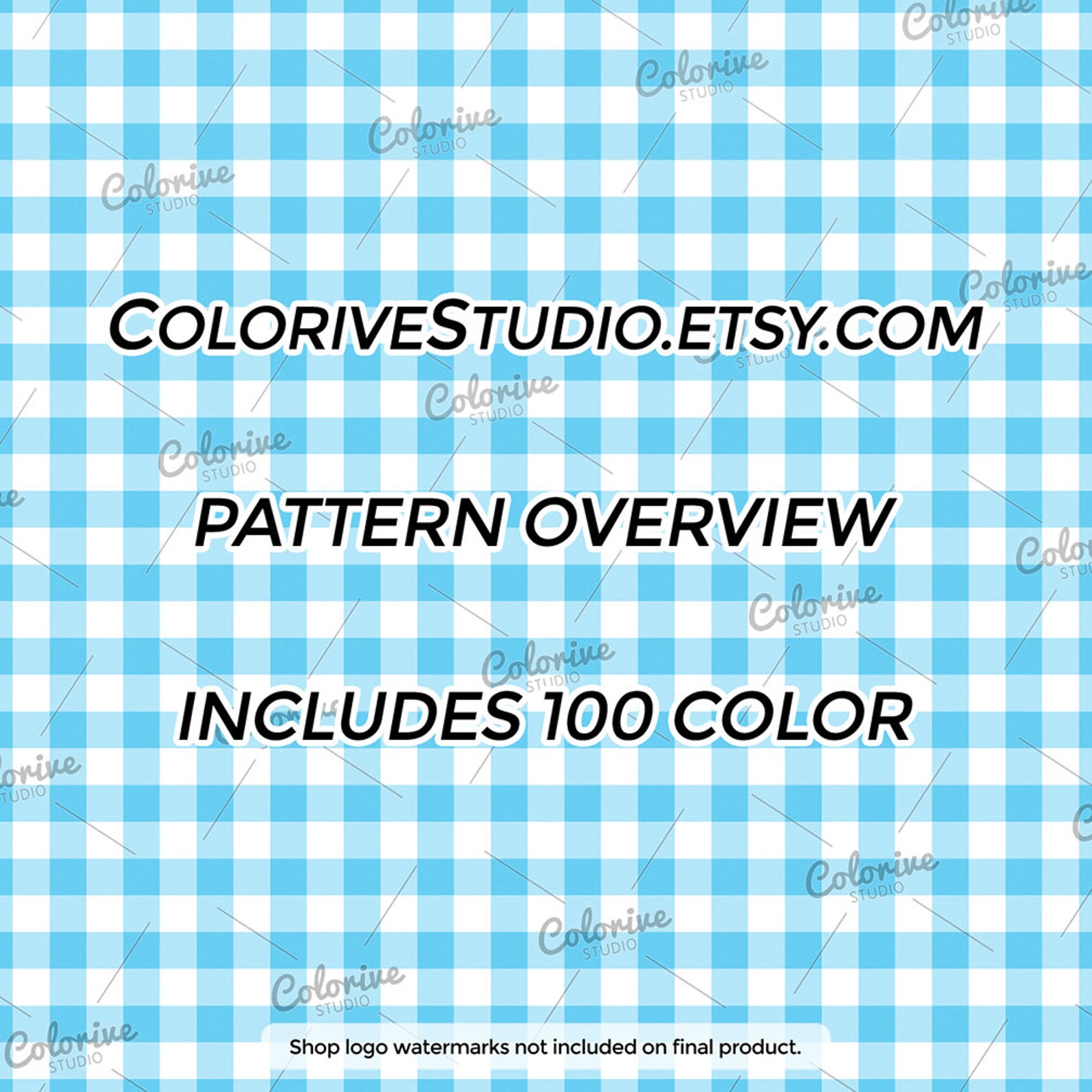 Gingham Digital Paper 100 Rainbow Colors Straight Horizontal - Etsy