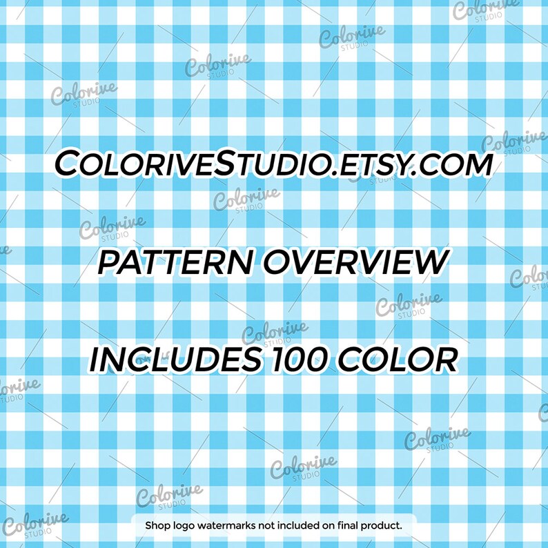 Gingham Digital Paper 100 Rainbow Colors Straight Horizontal - Etsy