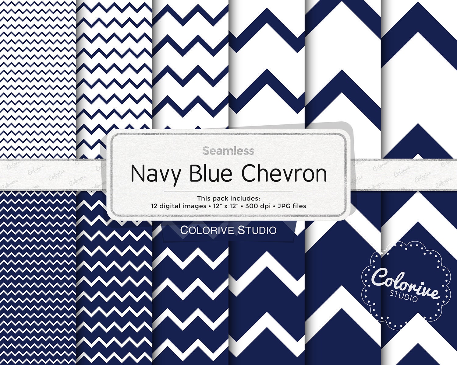 Navy Chevron Patterns