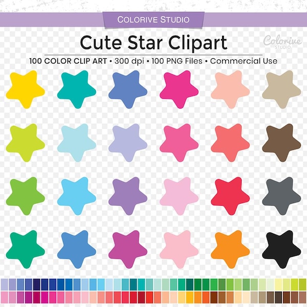 Stars Clipart - Etsy