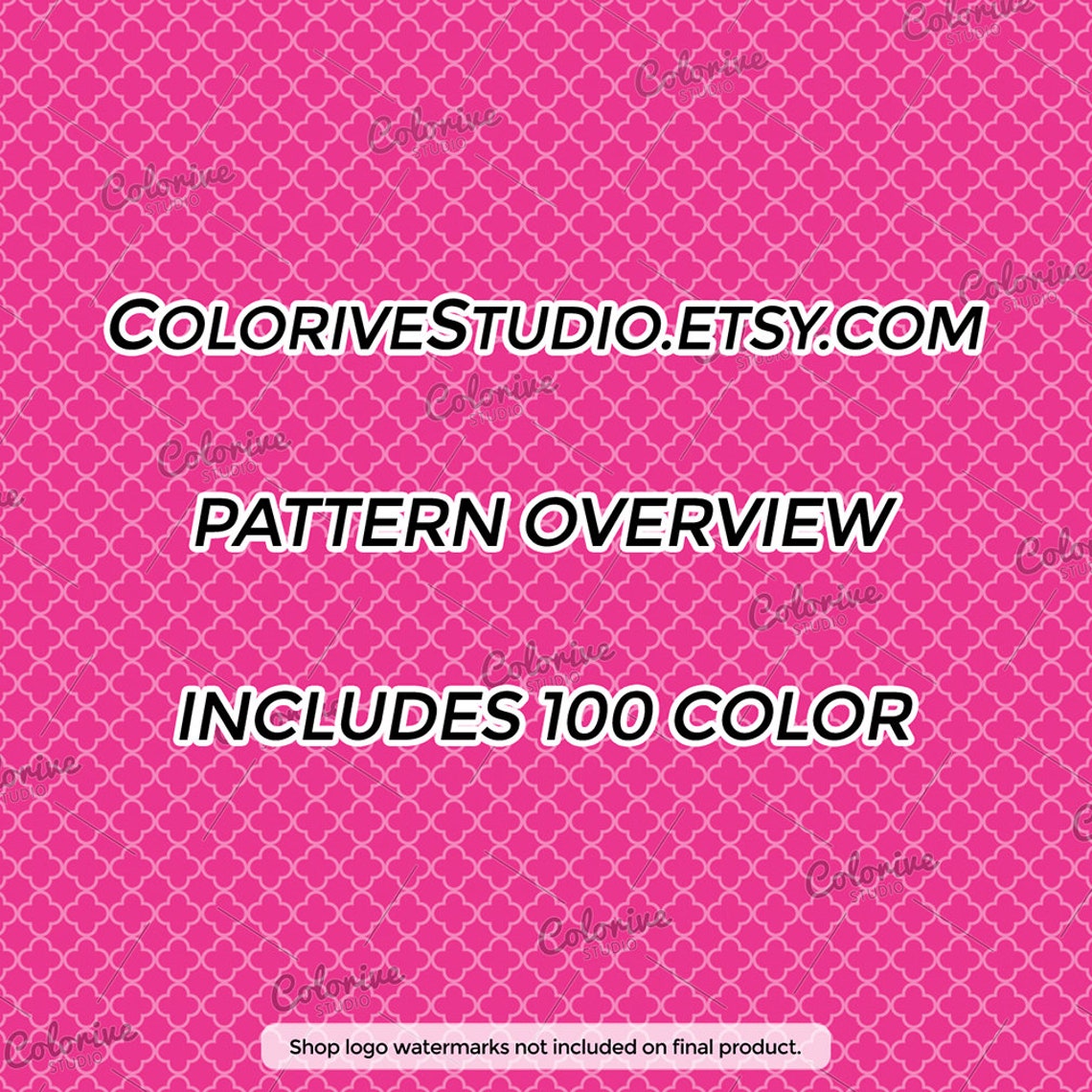 Tinted Small Quatrefoil digital paper 100 rainbow colors | Etsy