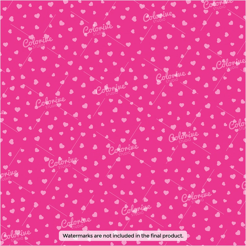 Tinted Confetti Hearts Digital Paper 100 Rainbow Colors Falling ...