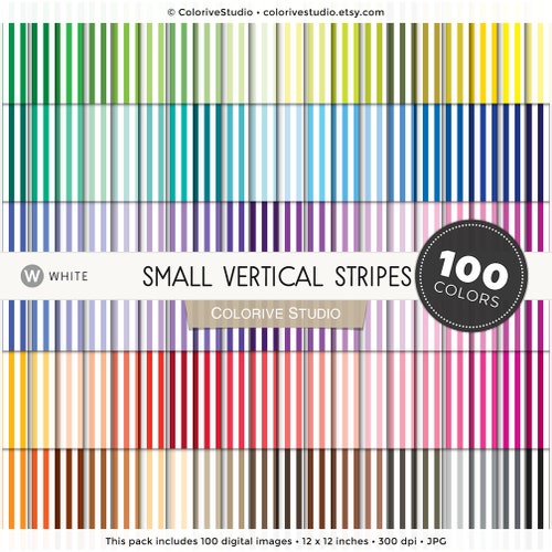 Colorful Bright Color Rainbow Digital Papers Stripes - Etsy