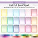 100 List Full Box Planner Clipart Blank 6 Item List Boxes Png Clip Art ...