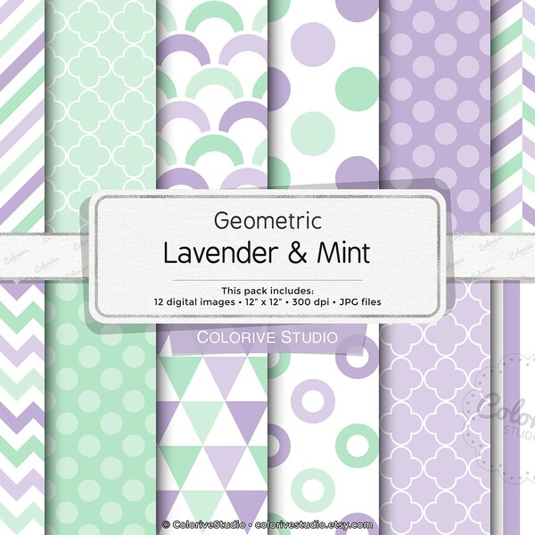 Mint Geometric - Etsy