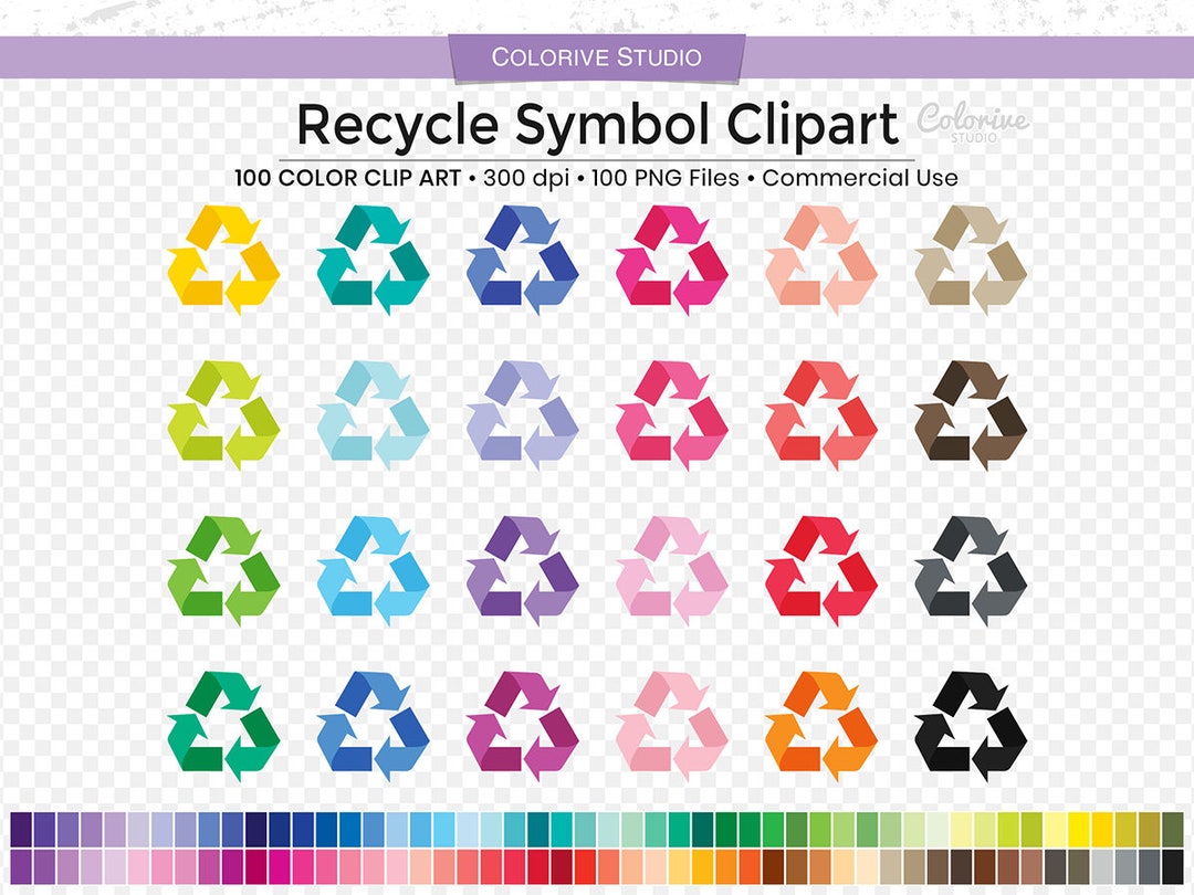 100 Recycle Symbol Clipart Rainbow Colors Recycle Sign Png Clip Art ...