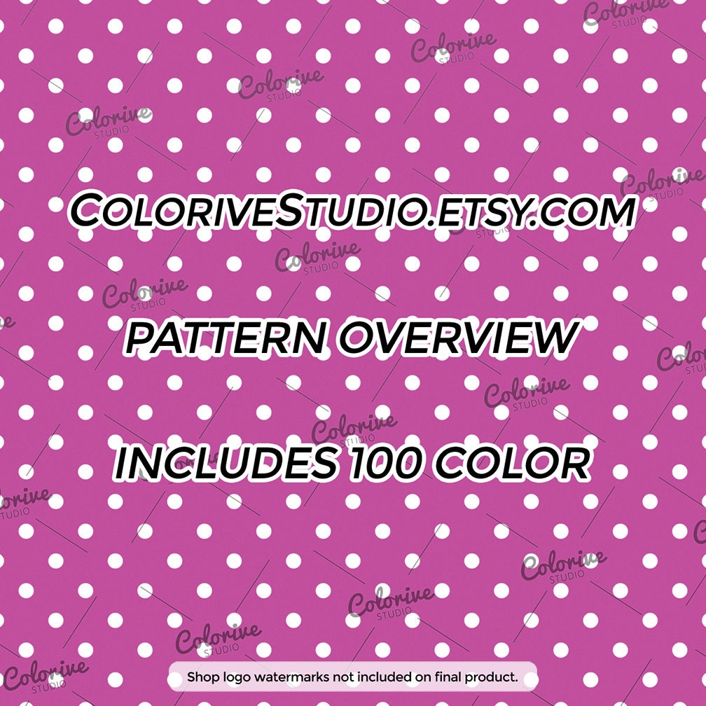 Polka Dots 2 Digital Paper 100 Rainbow Colors Small Classic - Etsy
