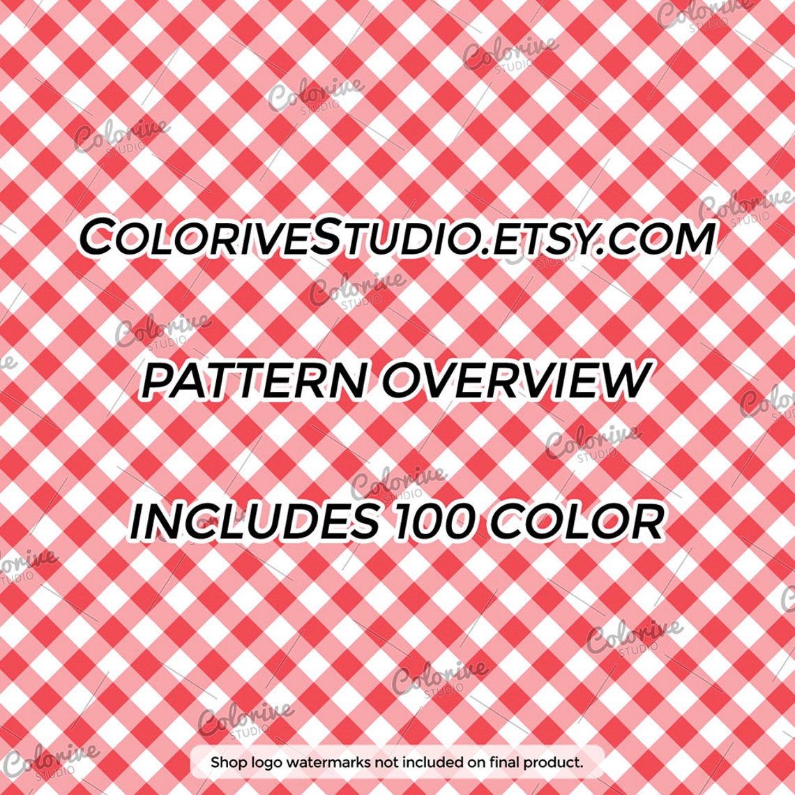Gingham Digital Paper 100 Rainbow Colors Diagonal Gingham - Etsy