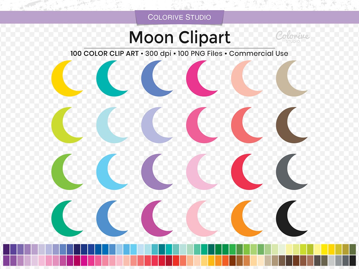Purple Crescent Moon Png