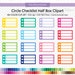 100 Circle Checklist Half Box Planner Clipart 3 Items List Png - Etsy
