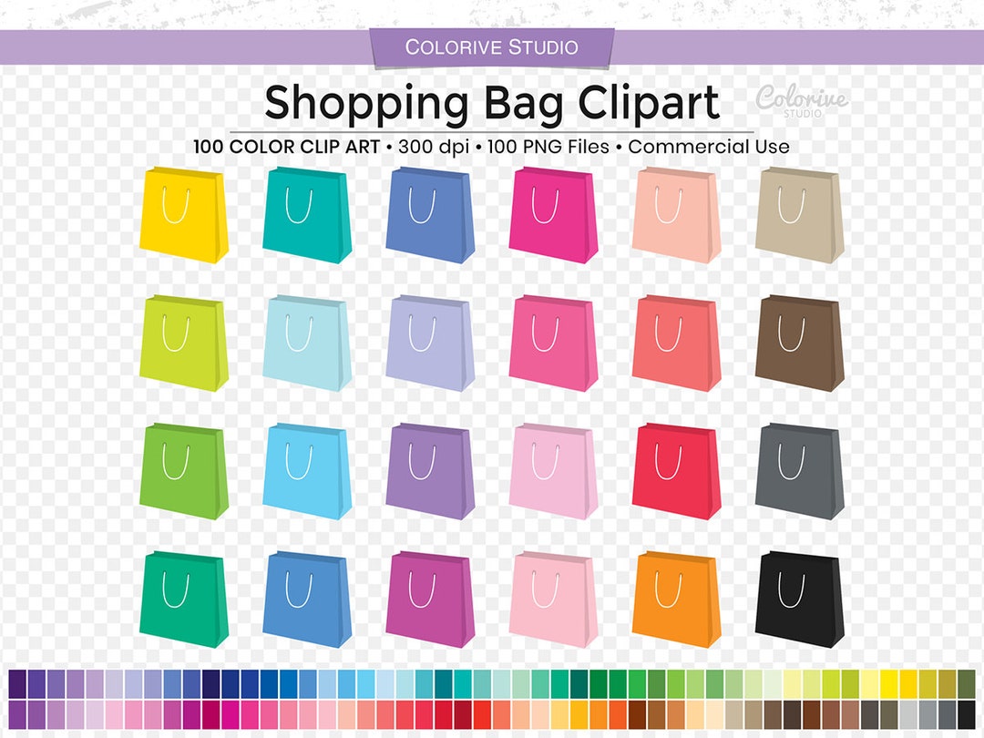 100 Shopping Bag Clipart Rainbow Colors Shop Day Bags Shopping Png Clip ...
