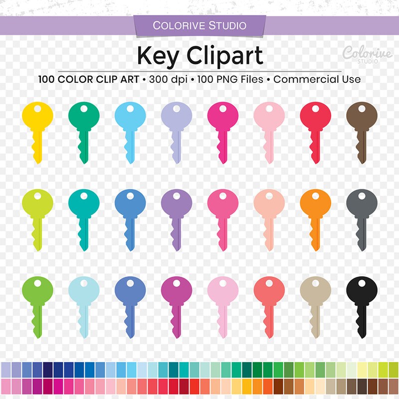 Skeleton Key Clipart - Etsy