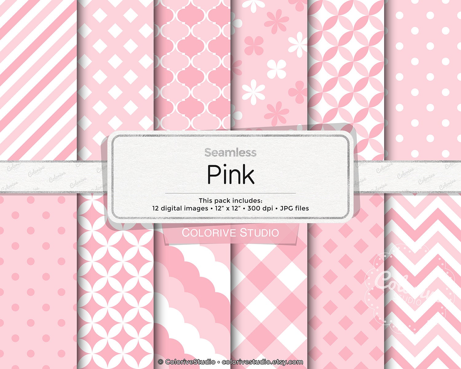 Craft Supplies & Tools Light Pink Digital Paper Baby Girl Scrapbook ...