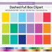 100 Dashed Full Box Planner Clipart Solid Color Stitched Png ...