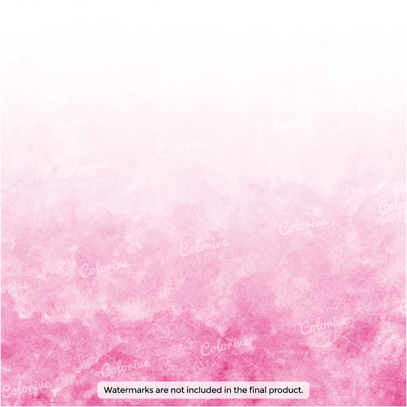 Ombre Watercolor Digital Paper 100 Rainbow Colors Gradient Water Colour ...
