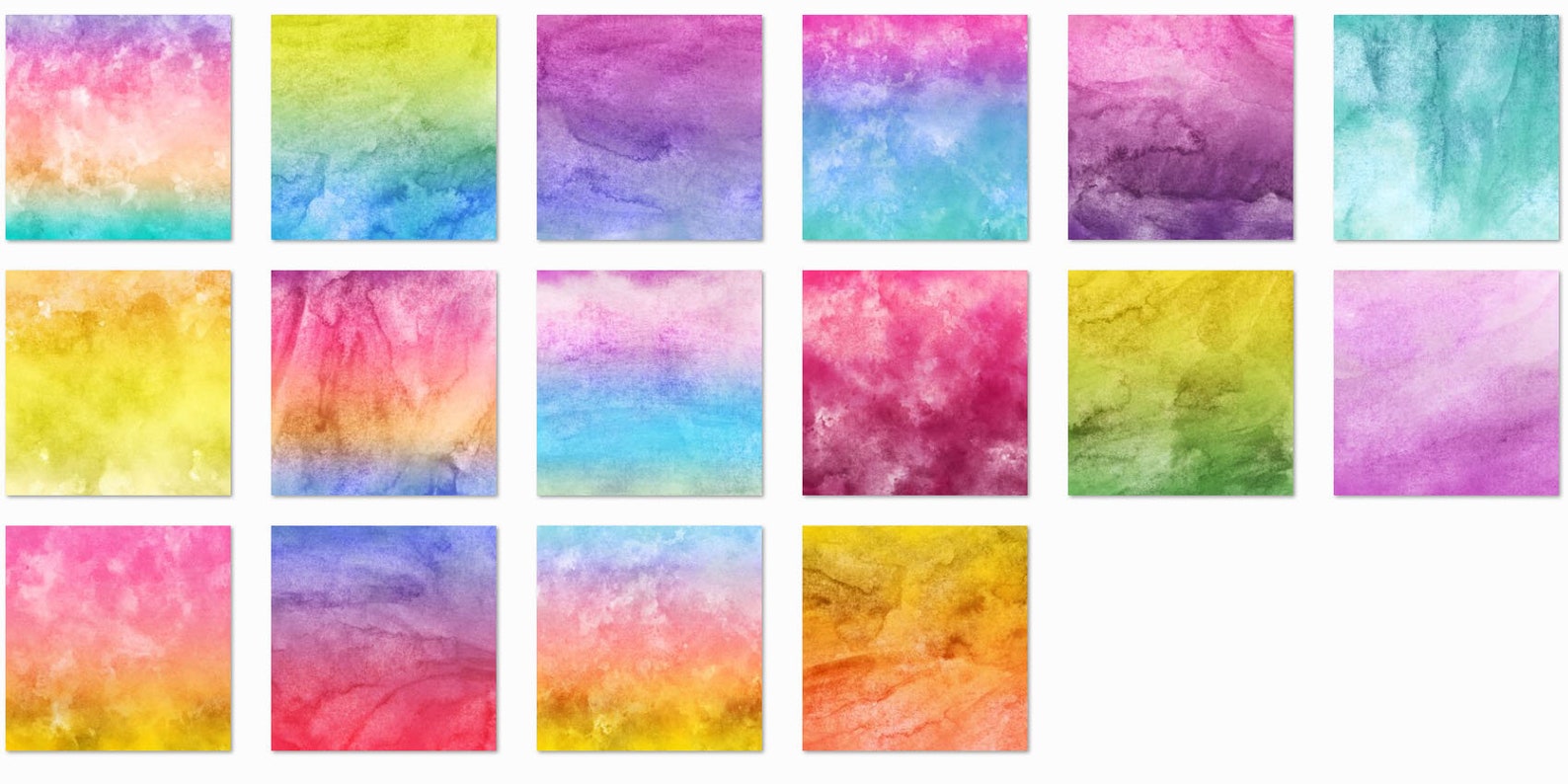 Watercolor Gradients 2 Digital Paper Rainbow Water Color - Etsy