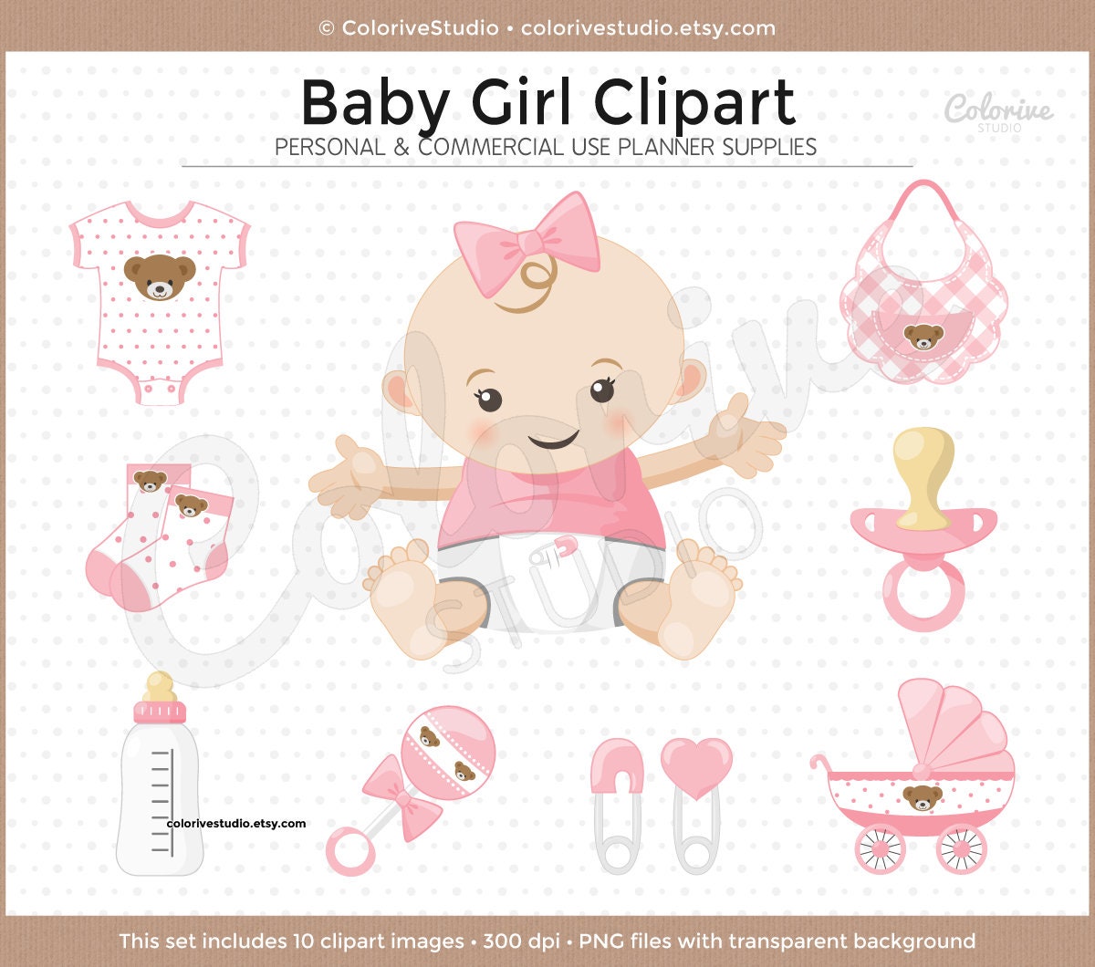 Cute Baby Girl Clip Art