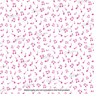 Colored Music Notes Digital Paper 100 Rainbow Colors Music Note ...