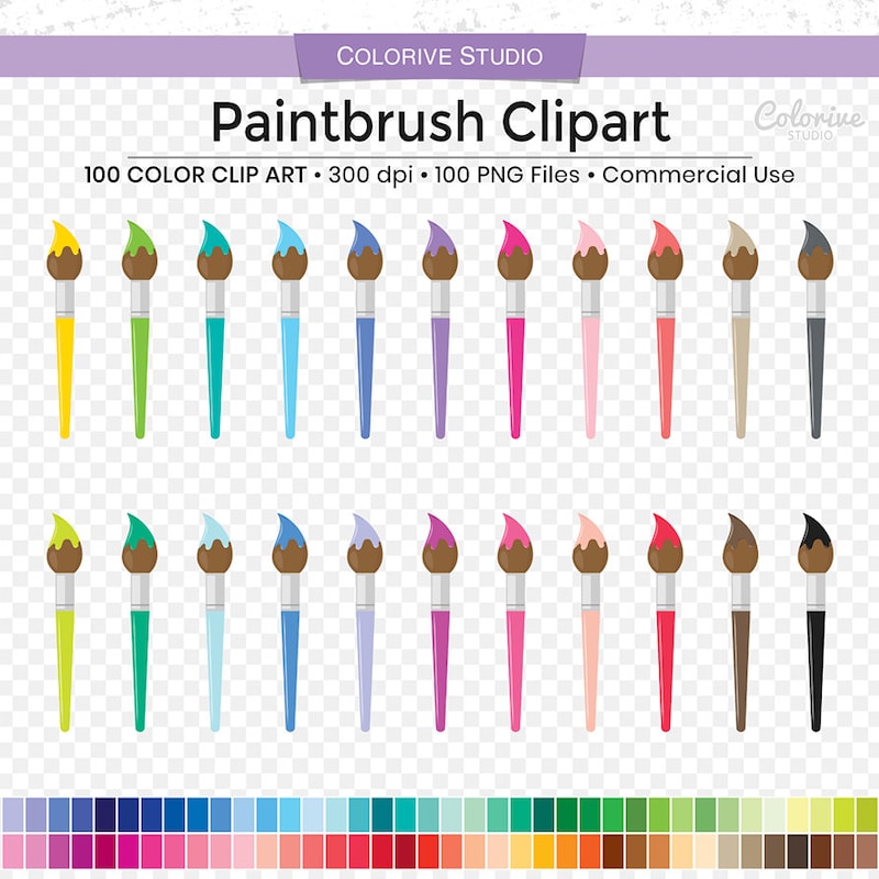 Paintbrush Clipart - Etsy
