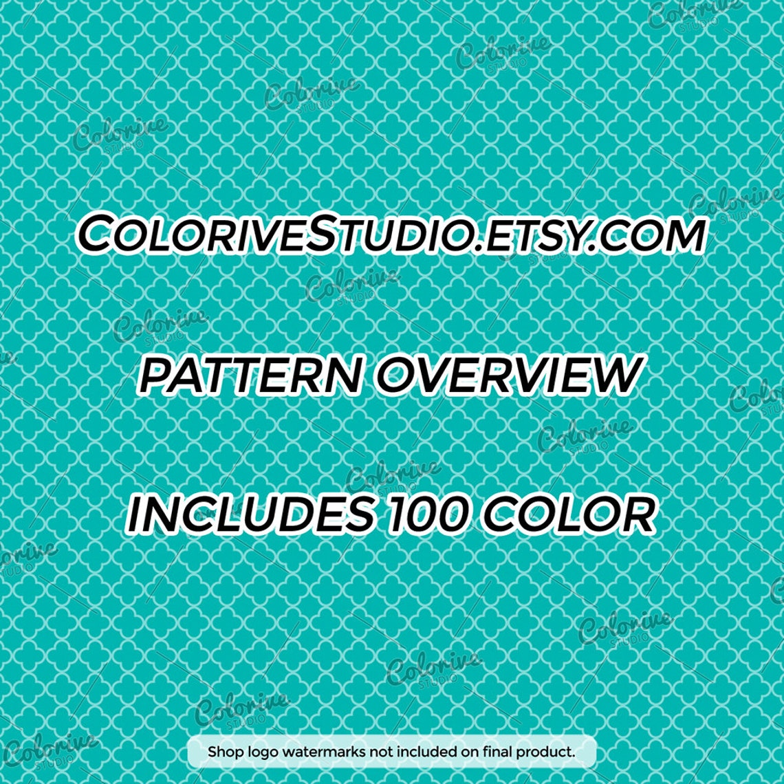 Tinted Small Quatrefoil Digital Paper 100 Rainbow Colors - Etsy