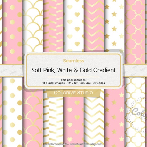 Light Pink and White Digital Paper Pack Commercial Use - Etsy
