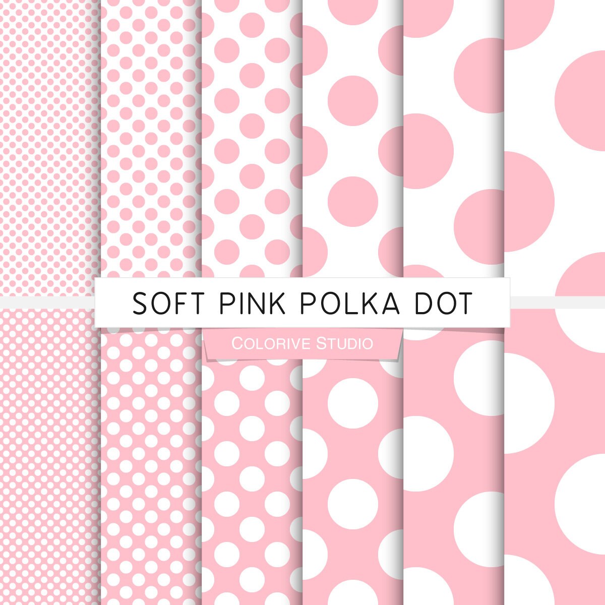 Soft Pink Polka Dot digital paper light pink small polka | Etsy