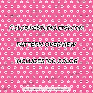 Heart Polka Dots Digital Paper 100 Rainbow Colors Love Circle | Etsy