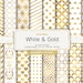 White and Gold Digital Paper, Seamless Elegant Gold Wedding Patterns on ...