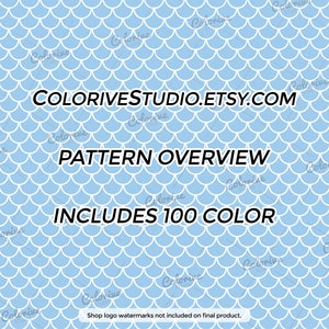 Scales digital paper 100 rainbow colors fish scales mermaid | Etsy