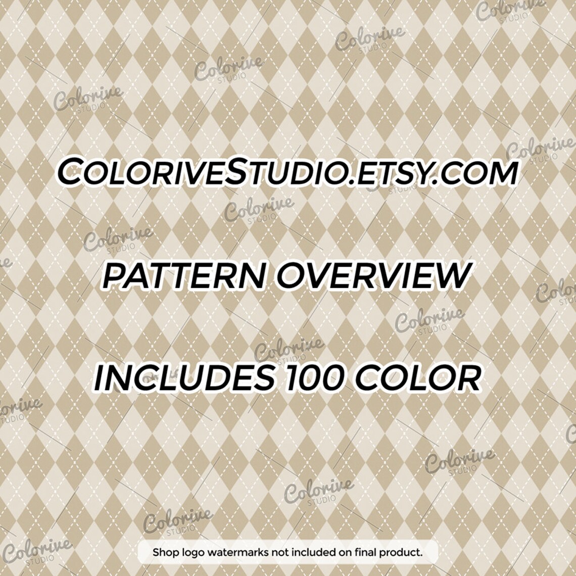 Argyle Digital Paper 100 Rainbow Colors Stitched Diamond - Etsy