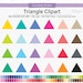 100 Triangle Clipart in Rainbow Colors Basic Triangle Shape Png Clip ...